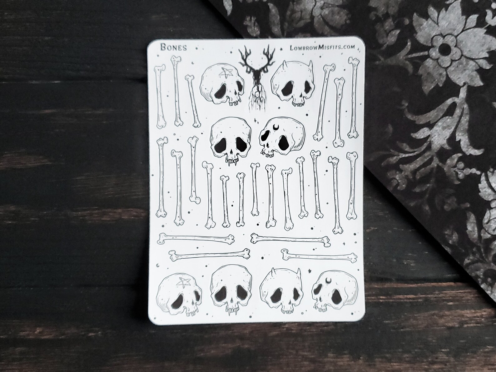 Skulls and Bones Planner STICKER Sheet Creepy Cute - Etsy