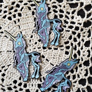 Skeleton UNICORN Patch - Etsy