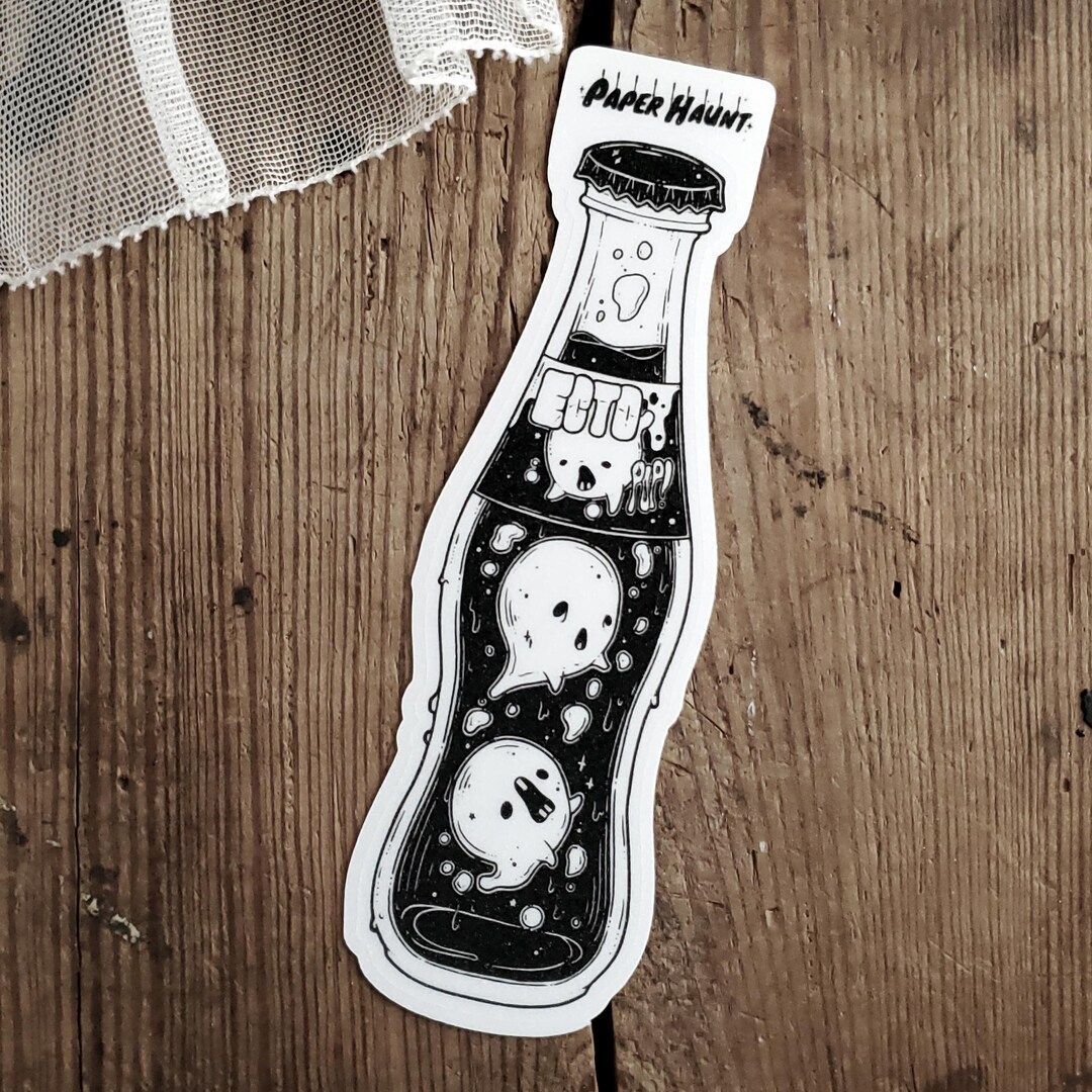GHOST Soda Bottle Vinyl STICKER | Spooky Cute Goth | Ecto Pop - Etsy