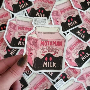 MOTHMAN Milk Carton STICKER - Etsy