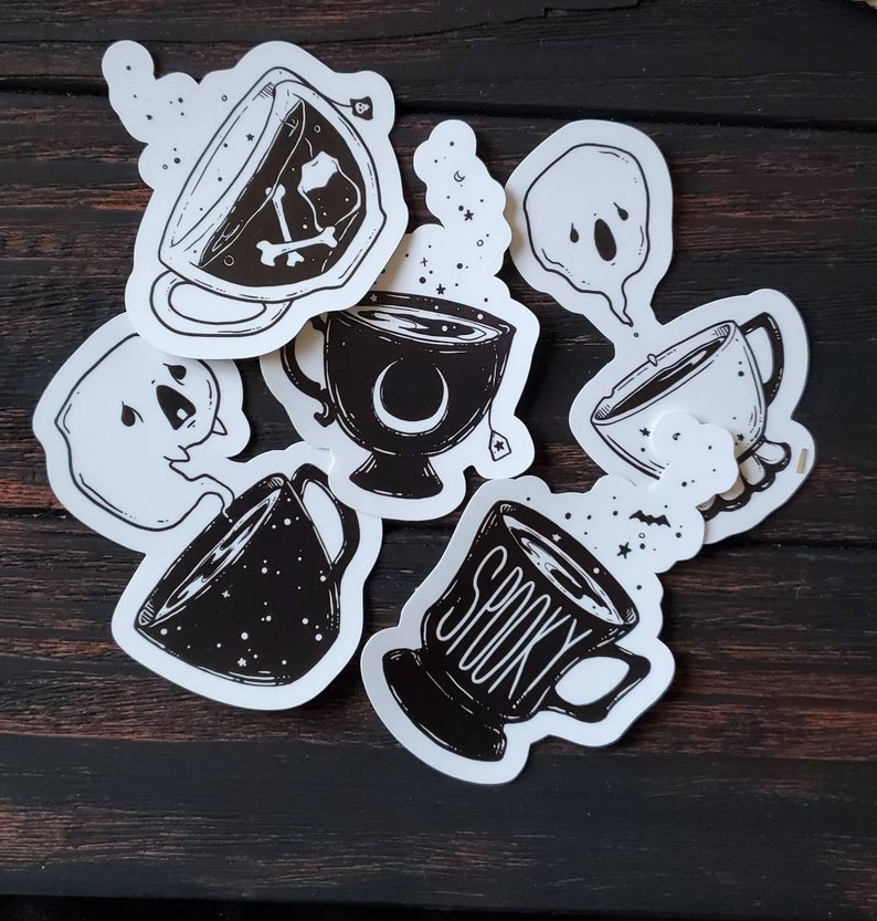 Spooky Brew TEA Ghost Gothic STICKER Pack - Etsy