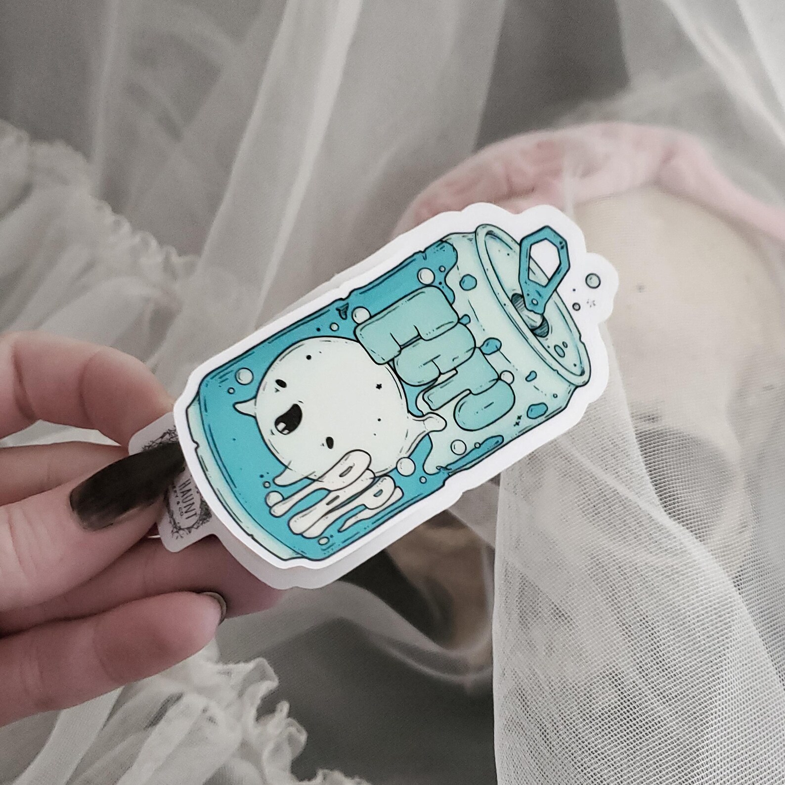 GHOST Soda Can STICKER, Spooky Cute Goth- Ecto Pop - Etsy