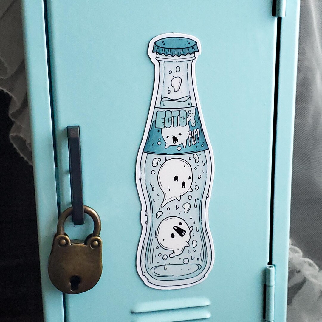 Ghost Soda Bottle Magnet - Spooky Cute Pastel Goth- Ecto Pop - Creepy ...