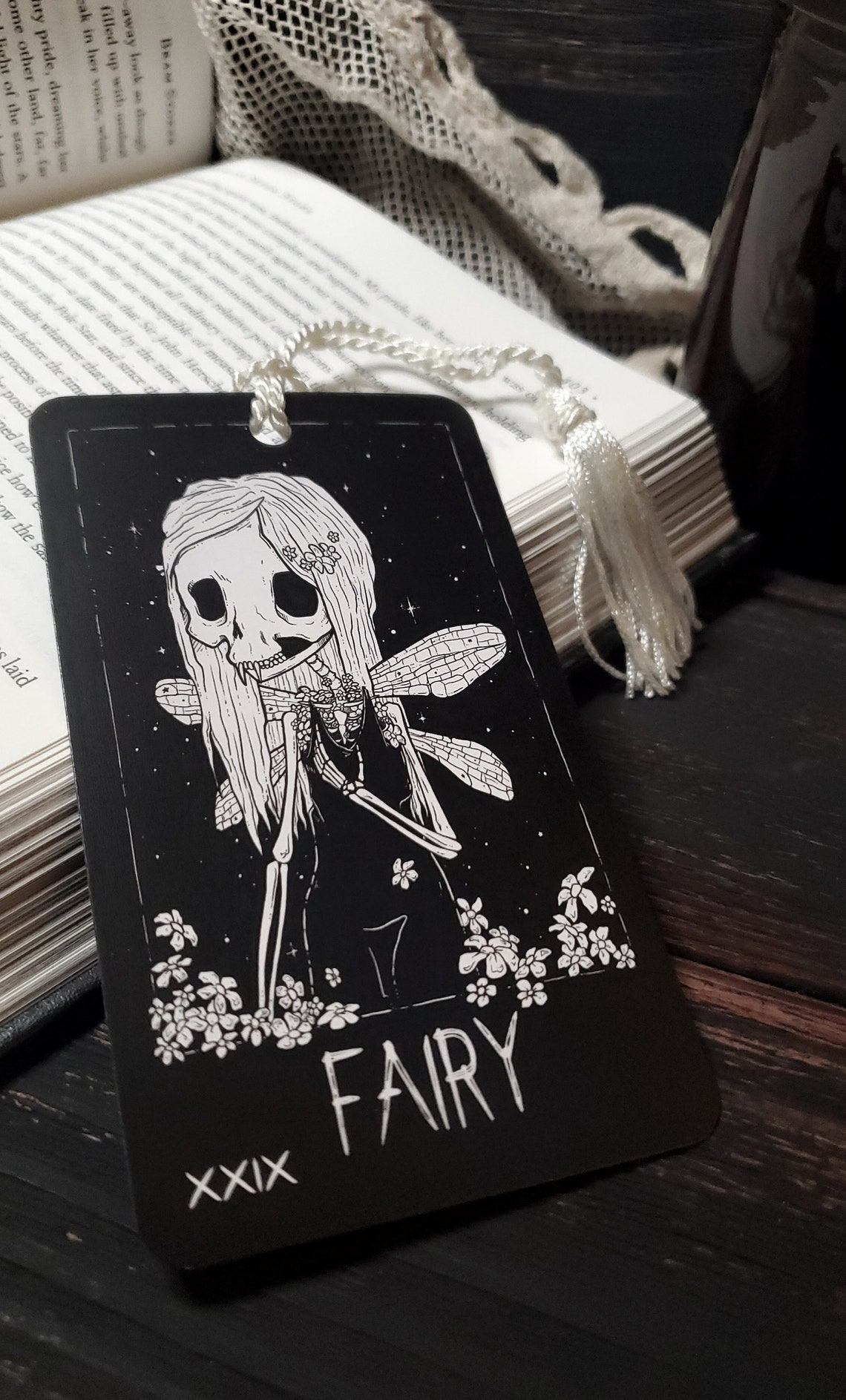 The Fairy Oracle Card Bookmark Skeleton Fairy - Etsy