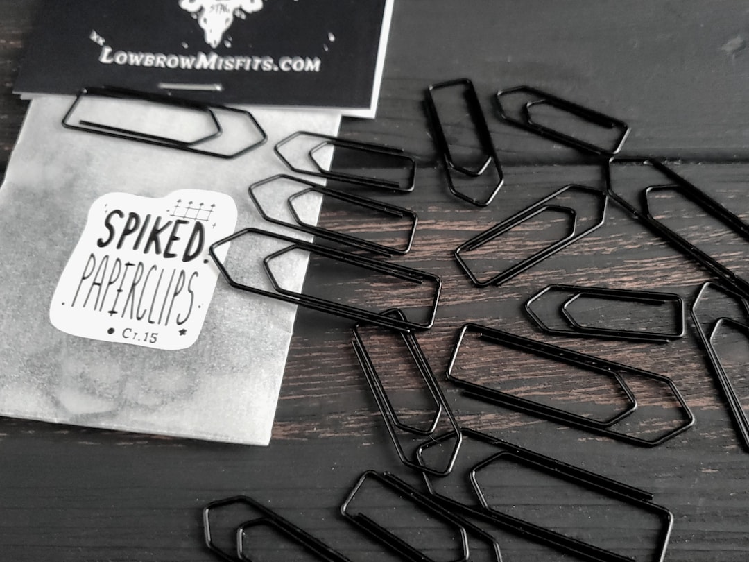 Spike Paperclips, Spooky Cute, Goth - Etsy