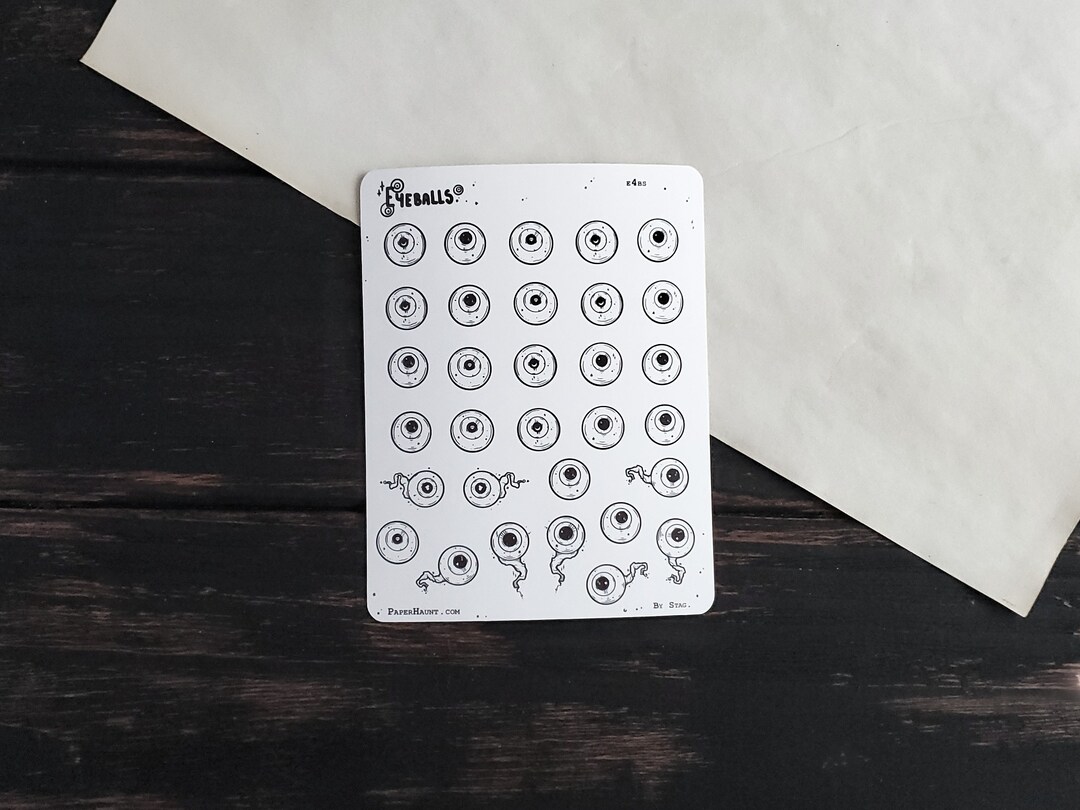 Eyeball- Planner Sticker Sheet - Creepy Cute - Etsy