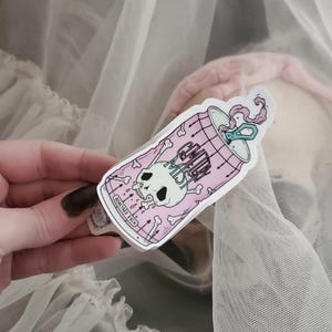 Bones SODA Can Sticker, Spooky Cute Goth - Cemetery Mist - Etsy