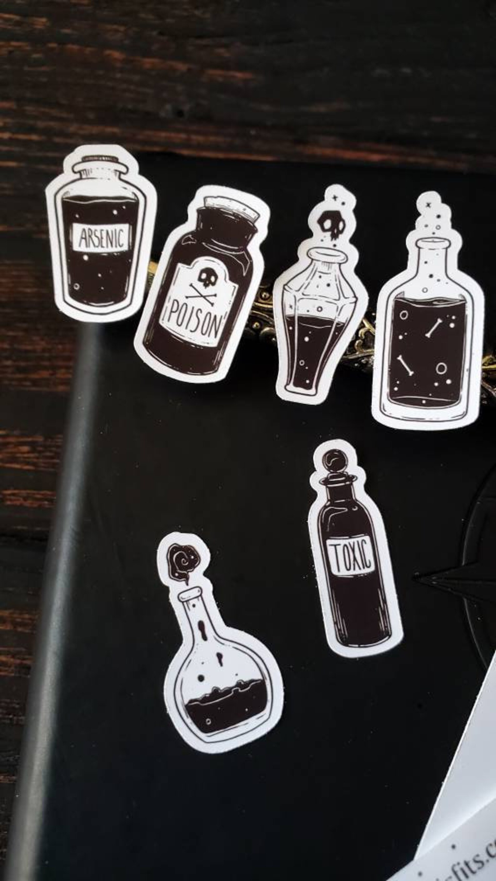 Poison Bottle STICKER Goth Planner Sheet | Etsy