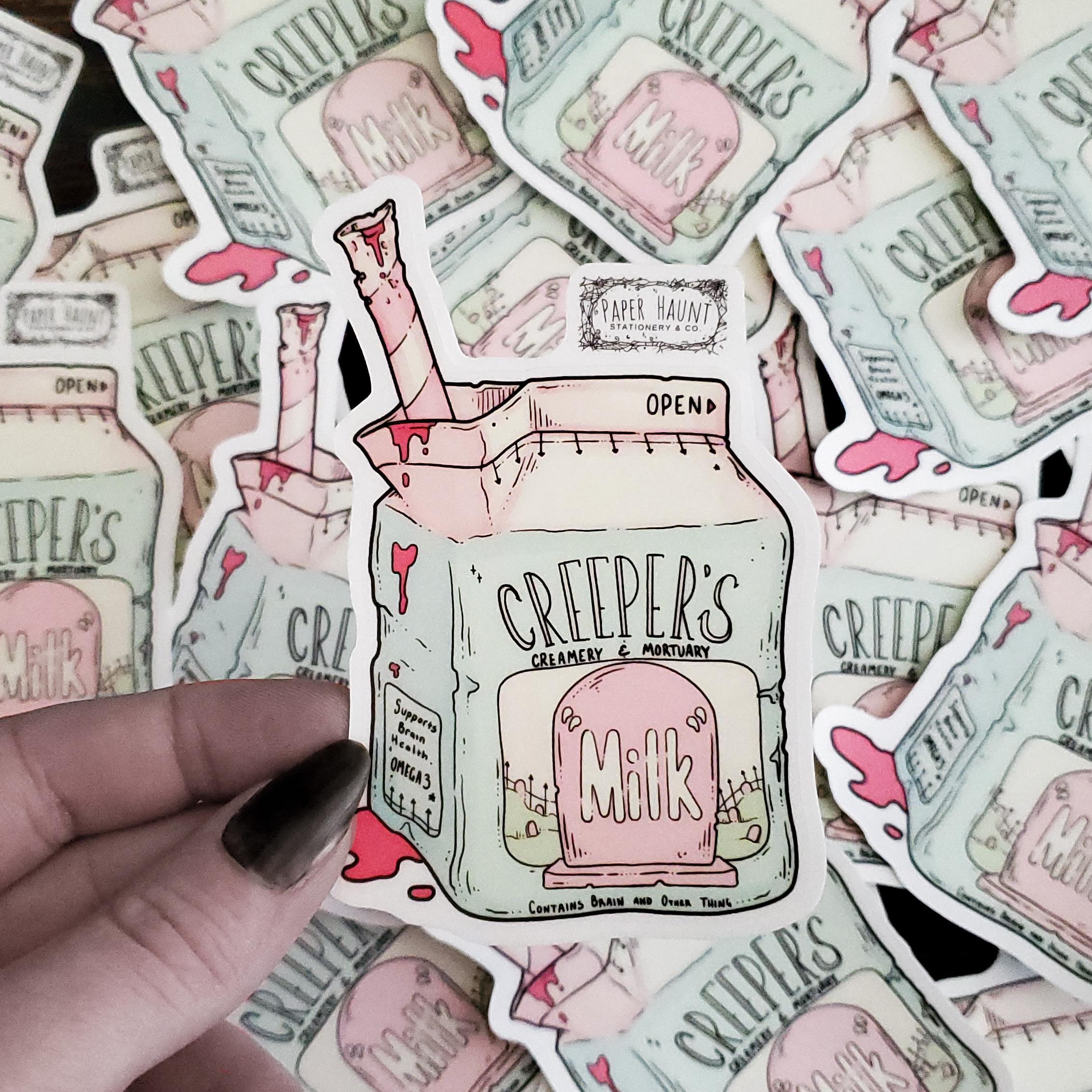 Zombie "milk" Carton STICKER - Creeper's Creamery - Etsy