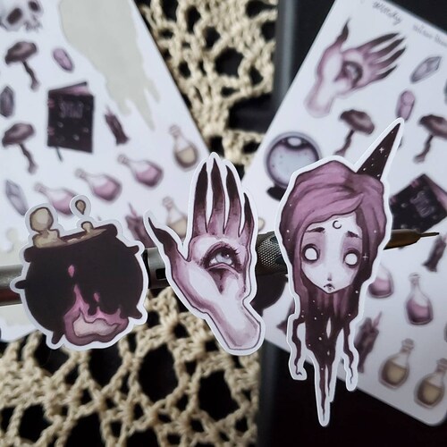 Poison Bottle STICKER Goth Planner Sheet | Etsy