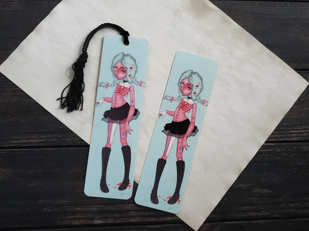 Blue Zombie Bookmark, Pastel Goth, Spooky Cute - Etsy