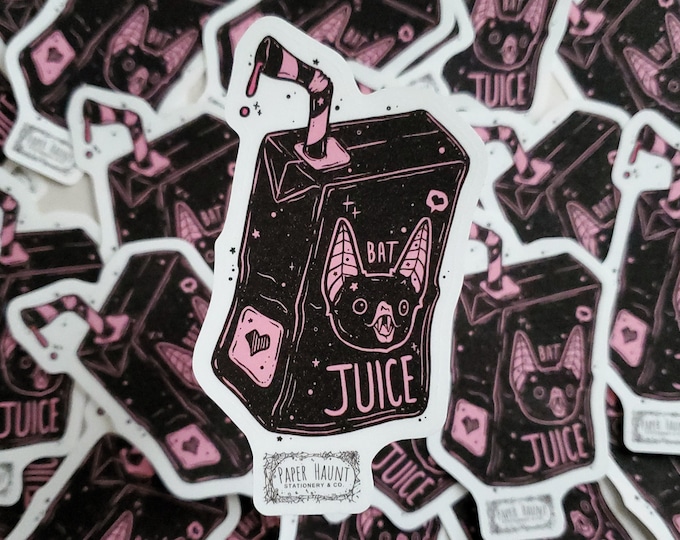 BAT Juice Box STICKER, Creepy Cute, Goth - Etsy