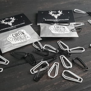 Coffin Paperclips, Spooky Cute, Goth - Etsy