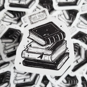 Witchy Book Stack Sticker - Spooky Cute - Goth - Etsy