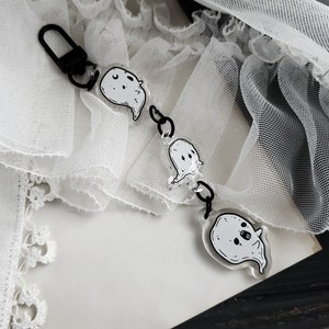 Ghost Charm Keychain - Creepy Cute- Goth - Multi-charm - Etsy