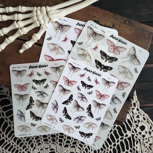 MOON Moth Planner Sticker Sheet - Etsy