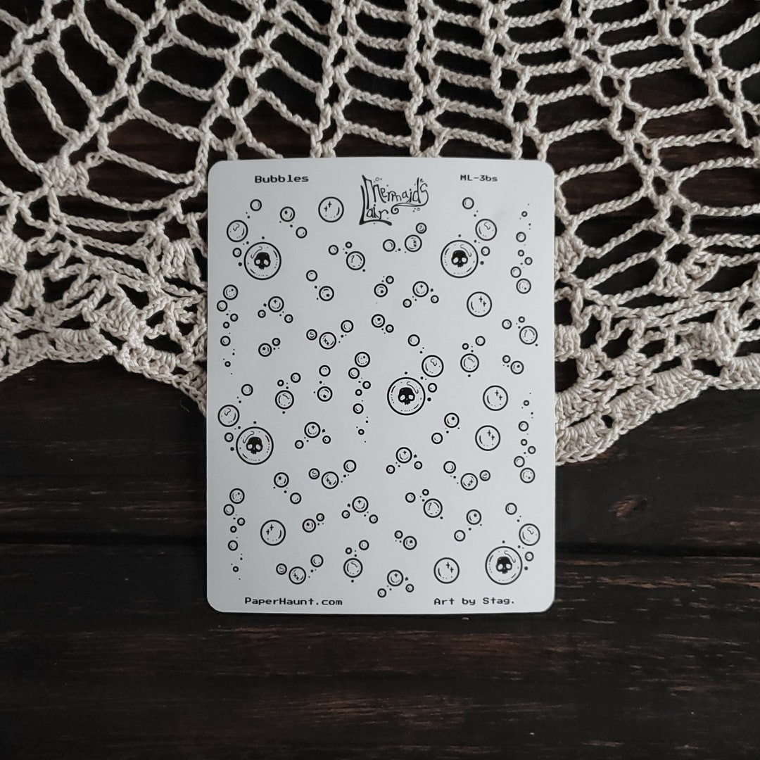 Spooky Bubbles STICKER Sheet - Mermaid's Lair - Goth Planner - Creepy ...