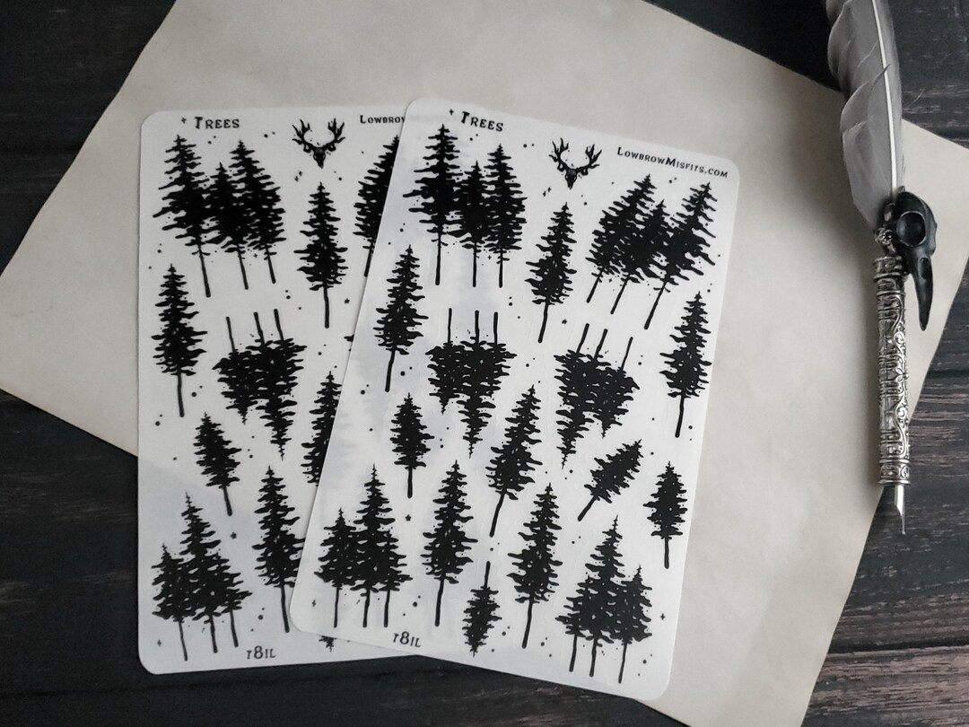 Tree Silhouette Planner STICKER Sheet - Etsy