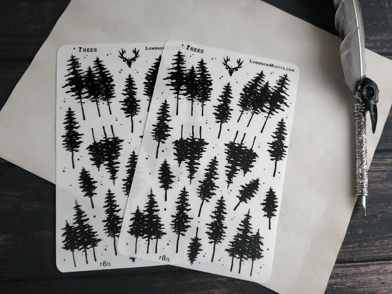 Tree Silhouette Planner STICKER Sheet - Etsy