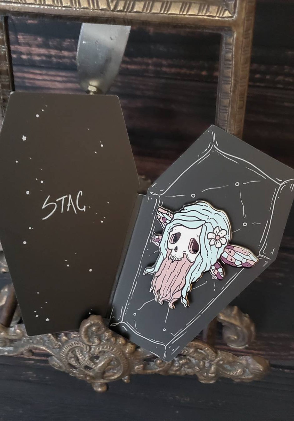 Daisy Bones pin skeleton fairy | Etsy