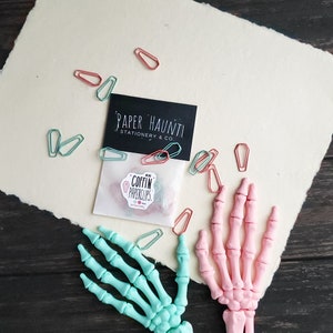 Mini Pink and Blue Coffin Paperclips, Cotton Candy, Spooky Cute, Pastel ...