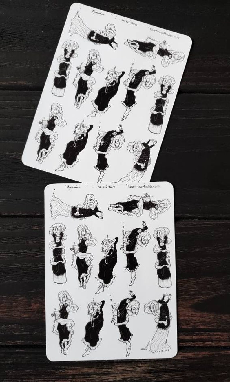 Banshee GHOST Planner Spooky Cute Sticker Sheet - Etsy