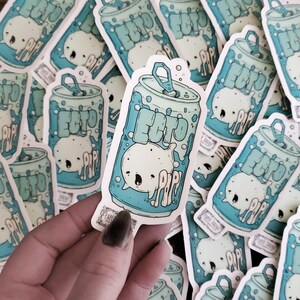 GHOST Soda Can STICKER, Spooky Cute Goth- Ecto Pop - Etsy