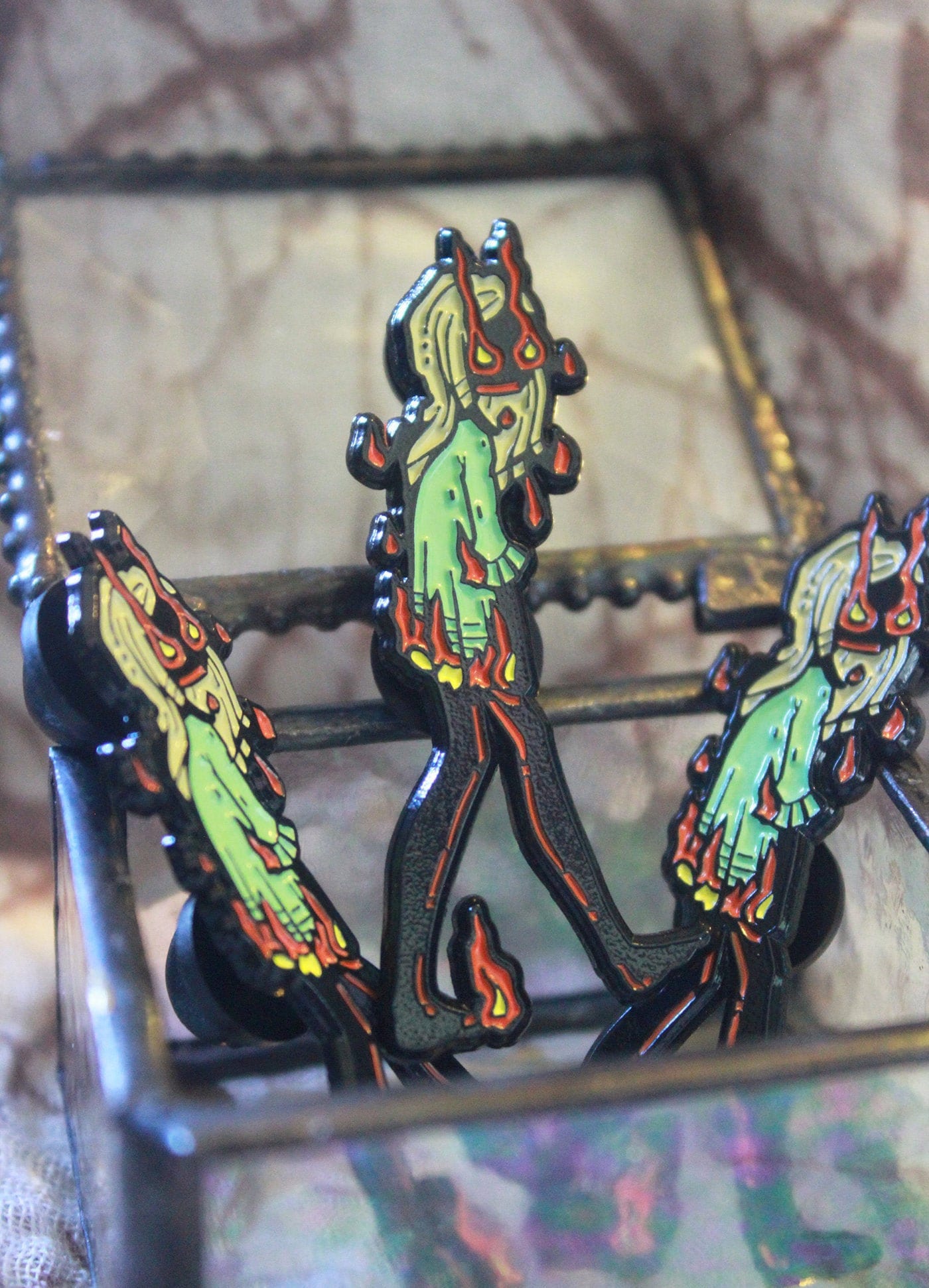 Ember Witch Lowbrow Fire Enamel Pin | Etsy
