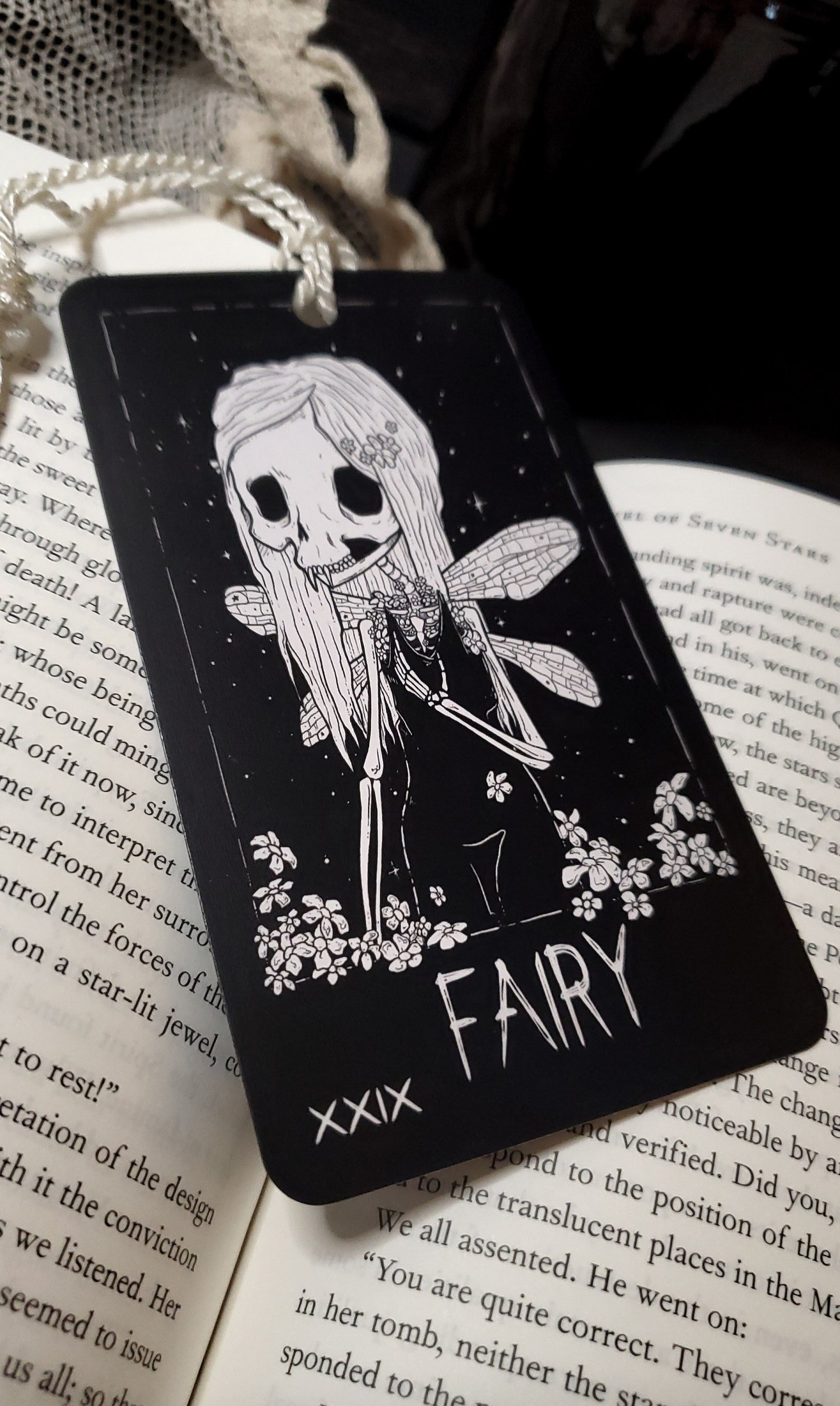 The Fairy Oracle Card Bookmark Skeleton Fairy - Etsy