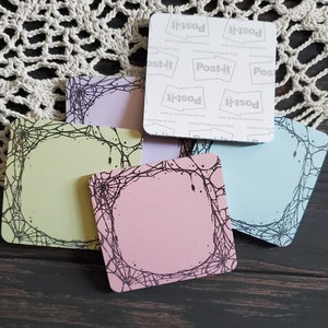 Pastel Goth Spider Web STICKY Notes - Etsy