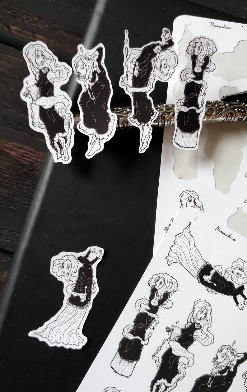 Banshee GHOST Planner Spooky Cute Sticker Sheet | Etsy