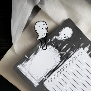 Ghost Paperclip - Spooky Cute - Goth Stationery - Etsy