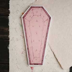 Pink Coffin Notepad- Spooky Cute Goth Stationery - Etsy