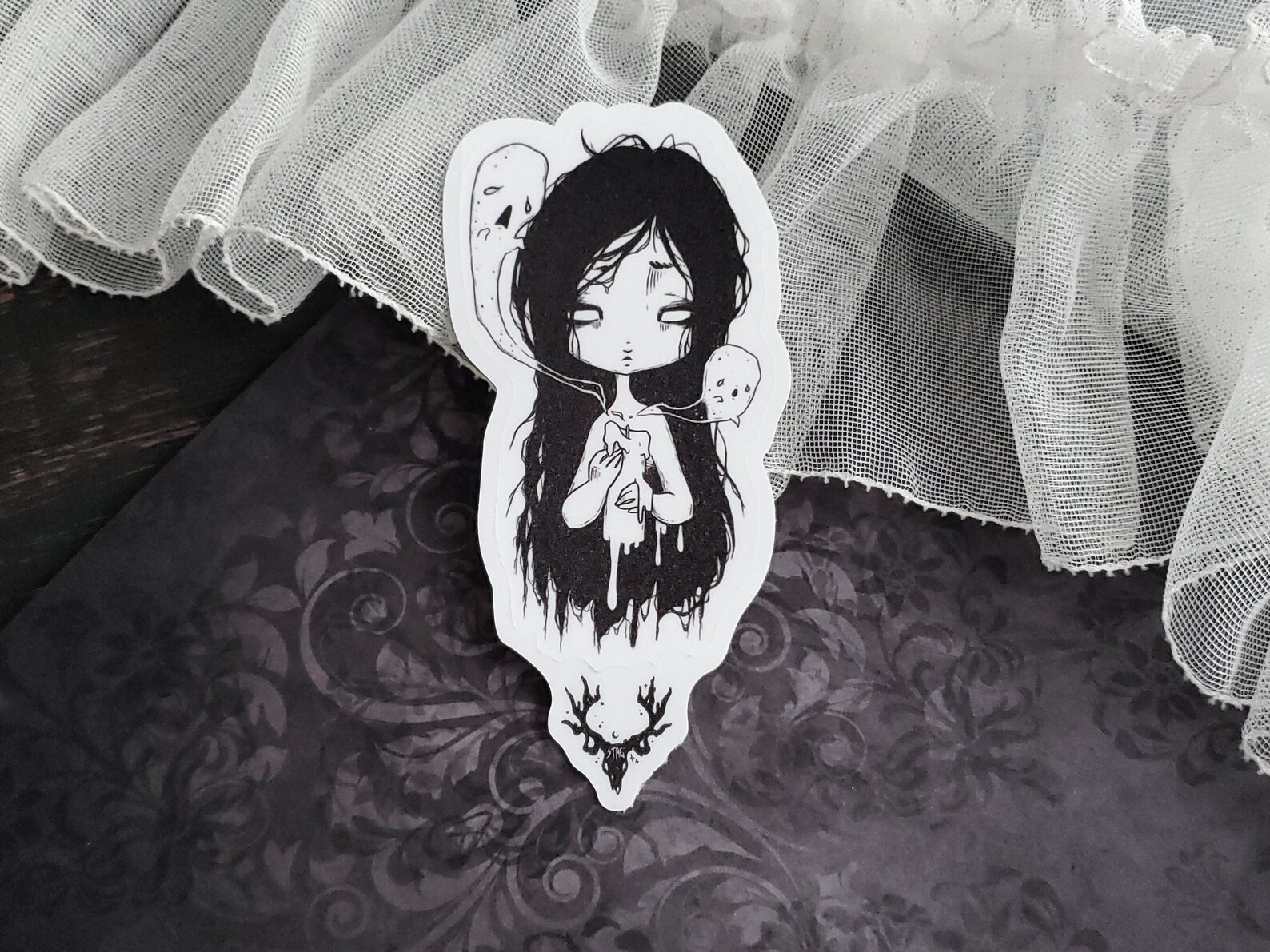 Ghost Girl Sticker - Etsy