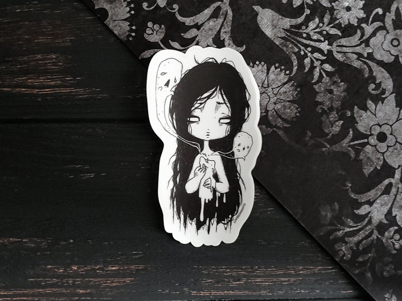 Ghost Girl Sticker - Etsy