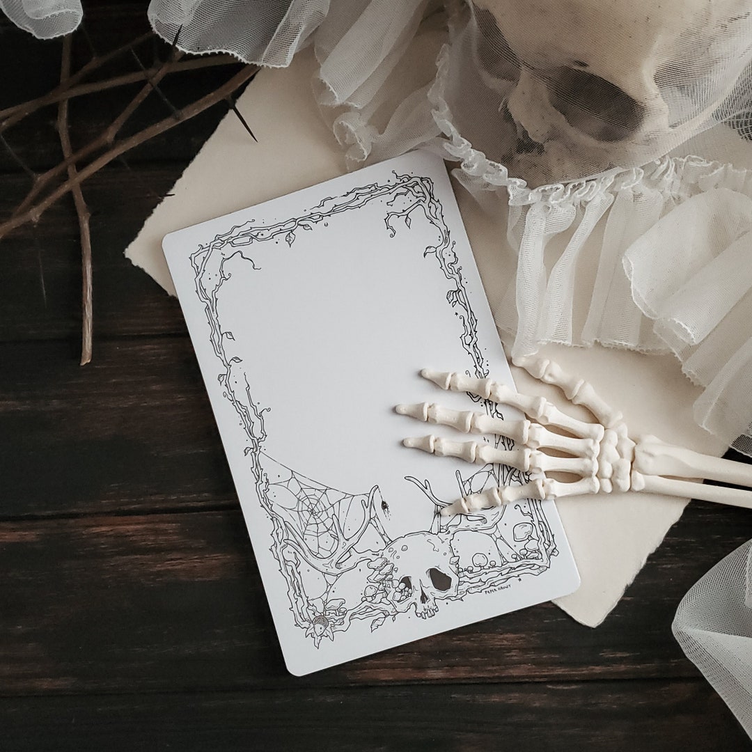 Dark Forest Note Pad- Spooky Cute Goth Stationery - Etsy