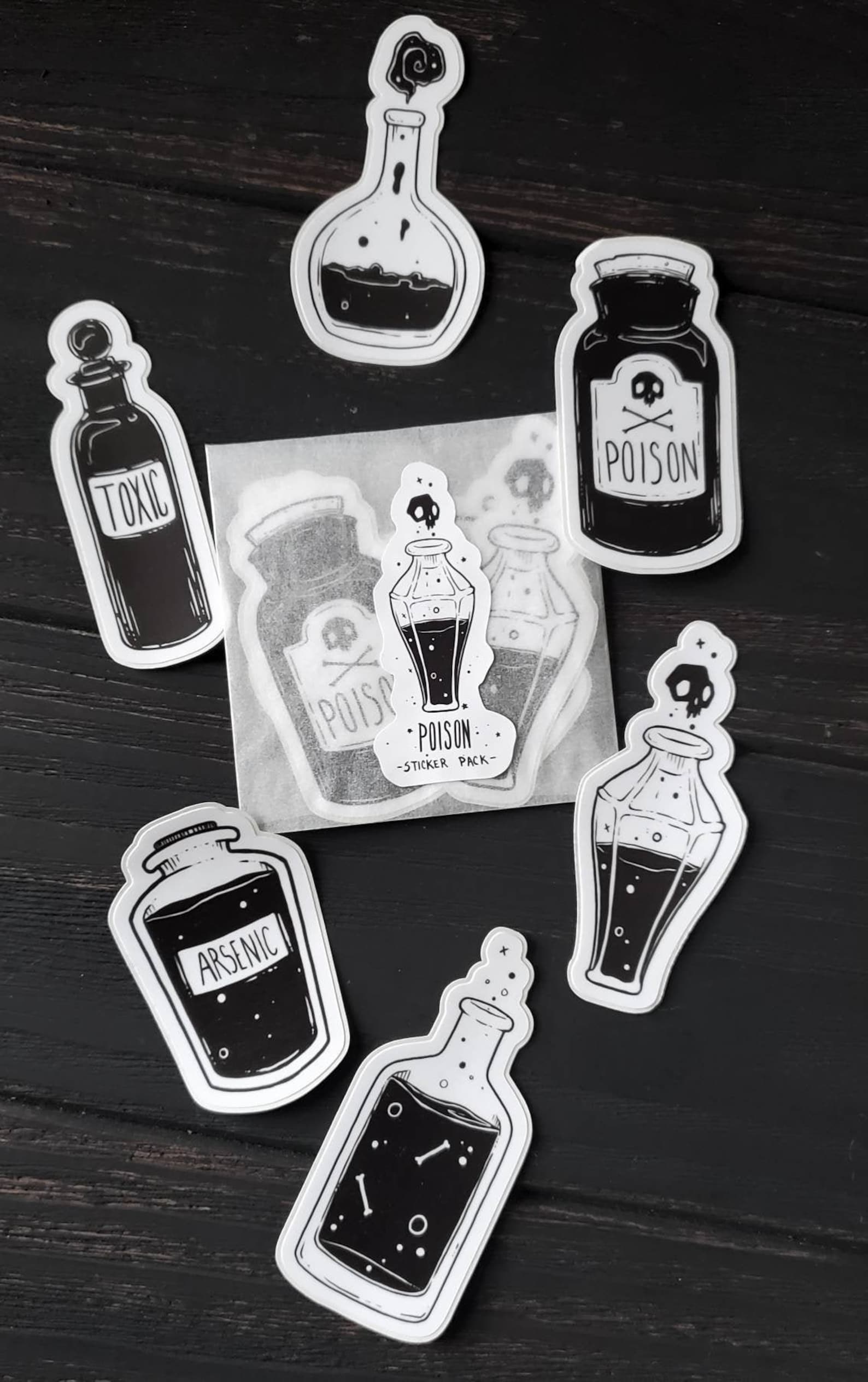 Creepy Cute Poison Gothic STICKER Pack - Etsy