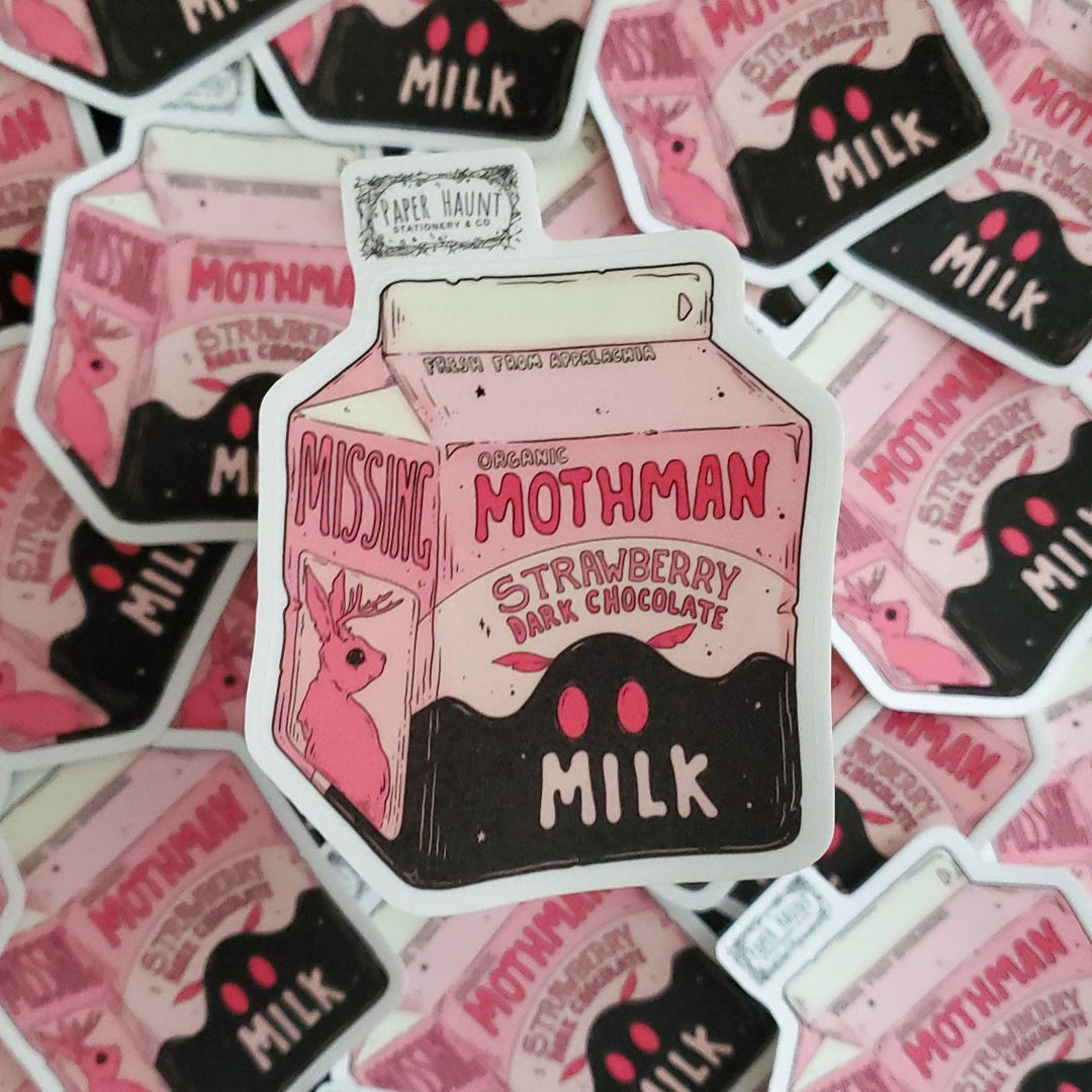 MOTHMAN Milk Carton STICKER - Etsy