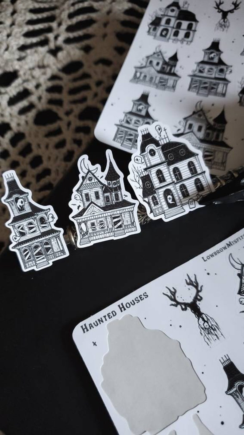 Haunted House STICKER Sheet Spooky Cute - Etsy