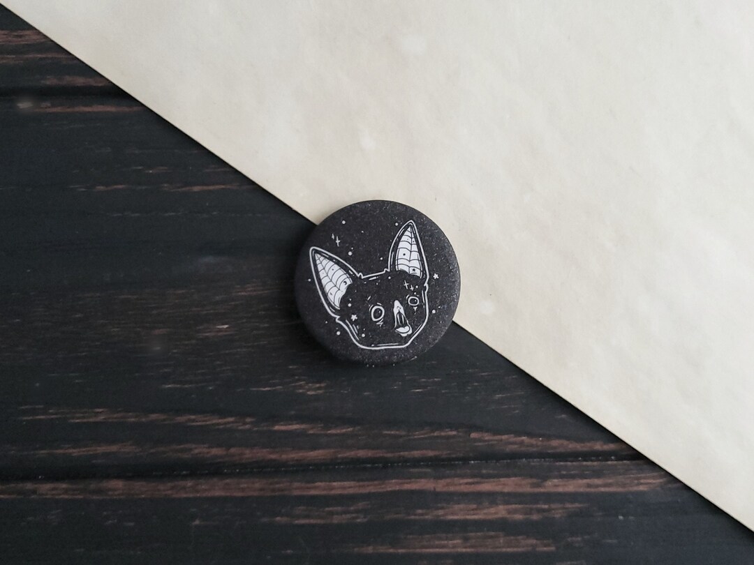 Vampire Bat Pin Button Badge - Wut - Spooky Cute - 1.5 Inch Pin With ...