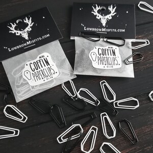 Coffin Paperclips, Spooky Cute, Goth - Etsy