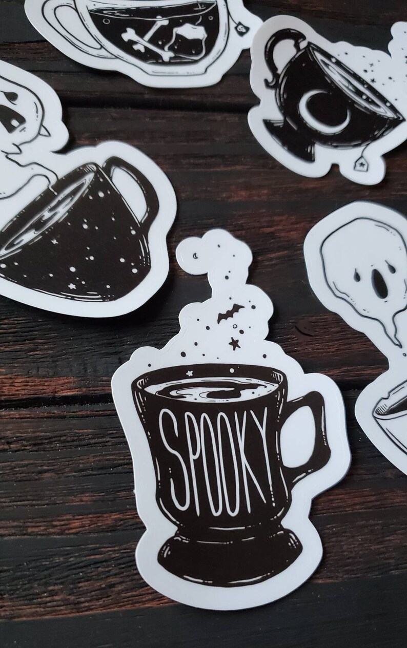 Spooky Brew TEA Ghost Gothic STICKER Pack | Etsy