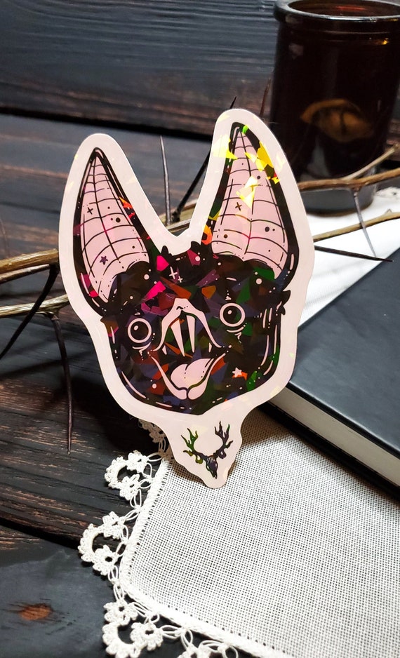 Vampire BAT STICKER Pink Holo Pastel Goth Creepy Cute | Etsy