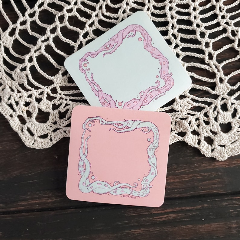 Pastel Tentacle STICKY Notes -pastel Goth- Creepy Kawaii - Memo Pad - Etsy