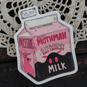 MOTHMAN Milk Carton STICKER - Etsy