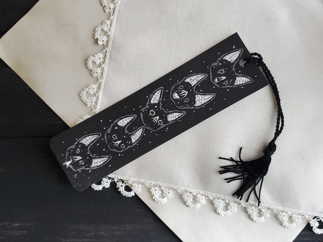 Black Vampire Bat Bookmark, Spooky Cute, Goth - Etsy