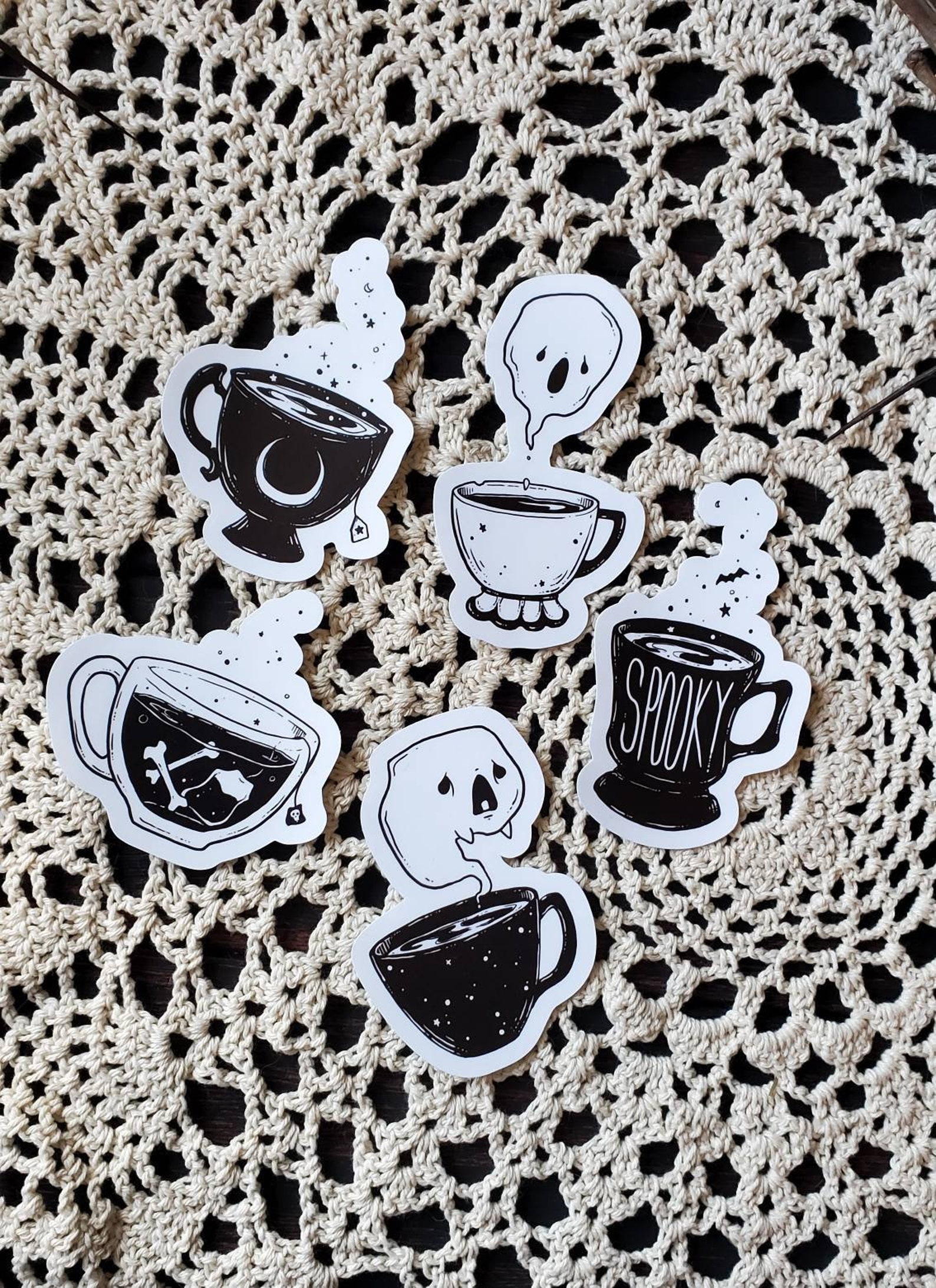 Spooky Brew TEA Ghost Gothic STICKER Pack | Etsy