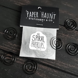 Spiral Paperclips, Spooky Cute, Goth - Etsy