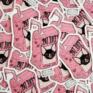 Bat Juice STICKER- Vampire Juice Box- Spooky Cute - Pastel Goth - Etsy