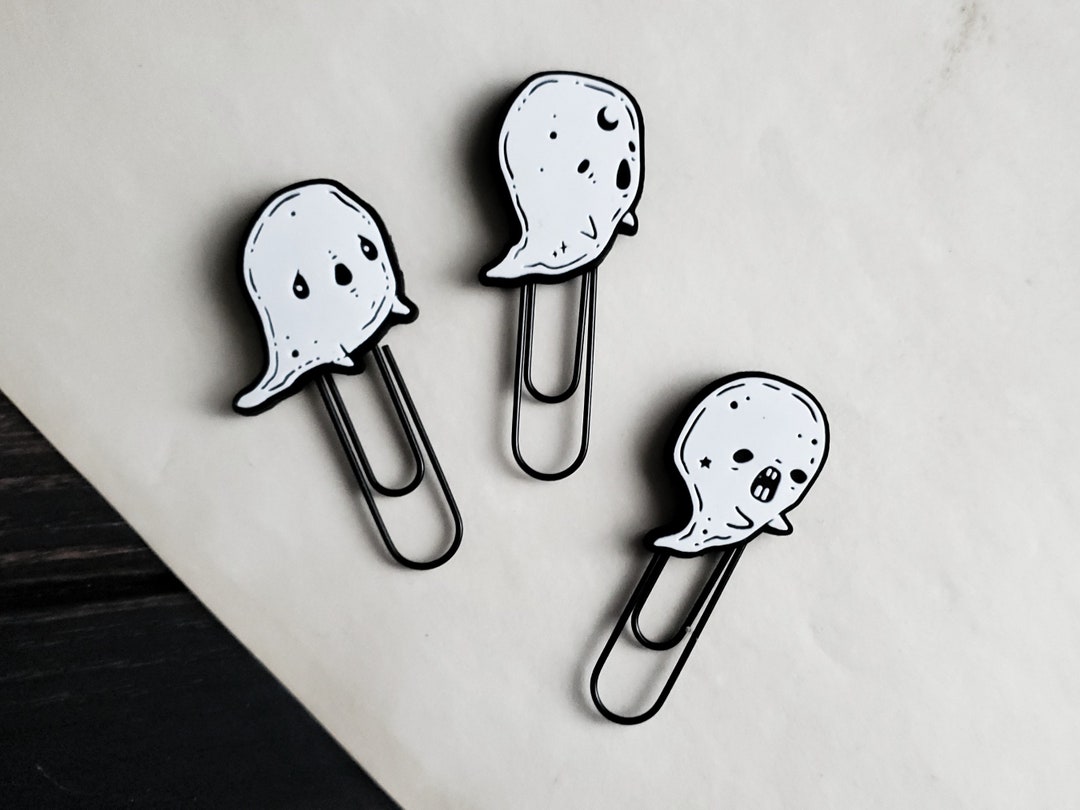 Ghost Paperclip - Spooky Cute - Goth Stationery - Etsy